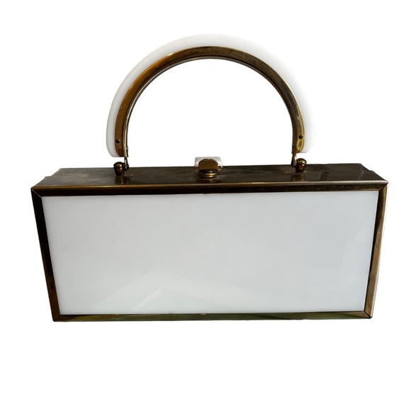 Tyrolean | Bags | Rare Tyrolean Ny Vintage 95s Lucite Metal Box Purse ...